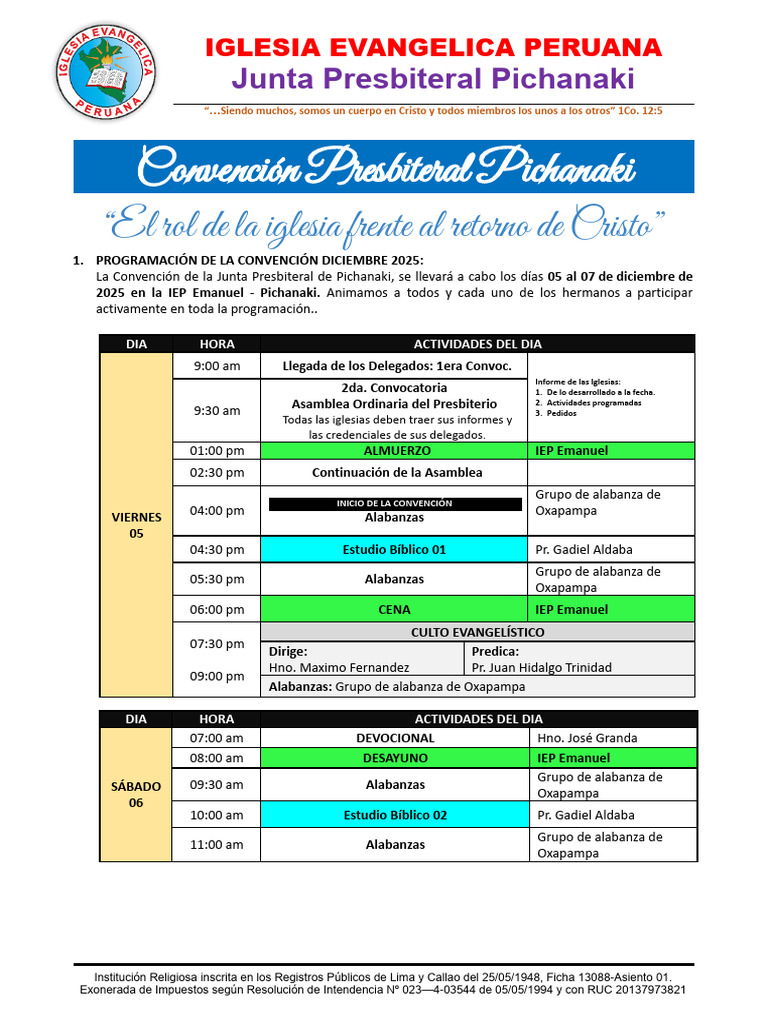 Programa Convención DICIEMBRE 2025.Docx (2) | PDF