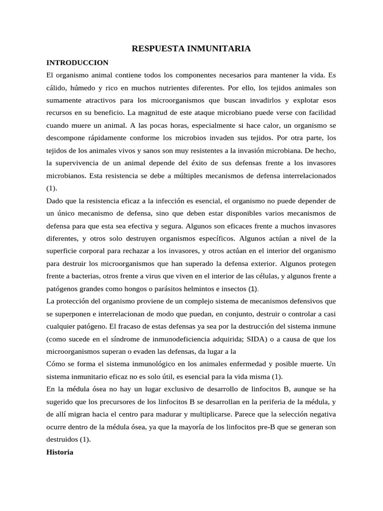 RESPUESTAINMUNITARIA 18012026 | PDF | Célula T | Sistema inmune