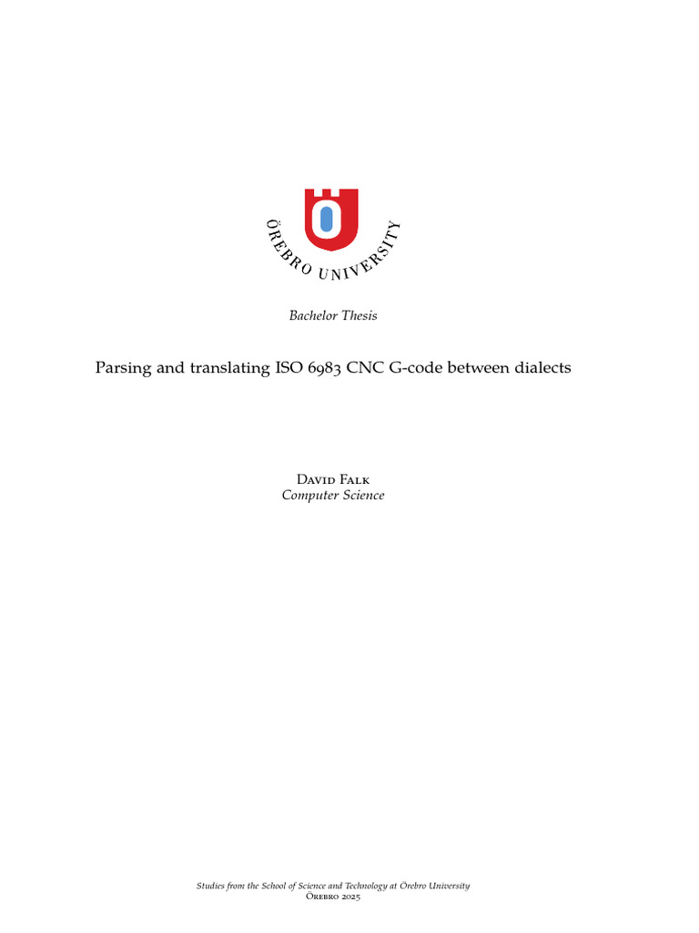 Parsing and Translating ISO 6983 CNC G-Code Between Dialects | PDF ...