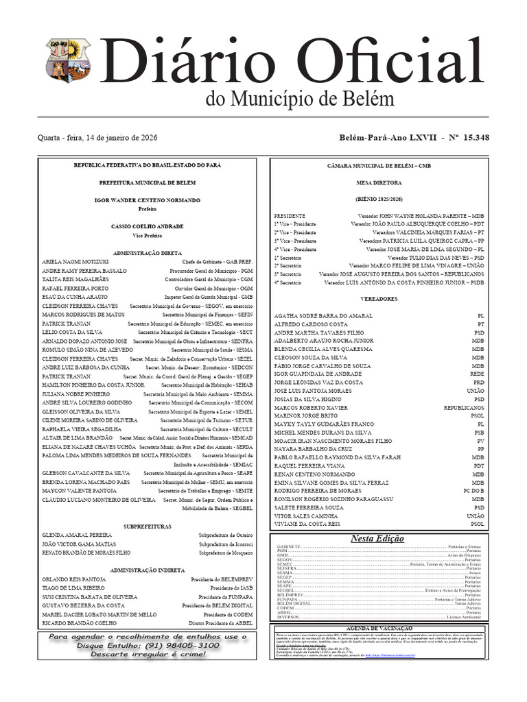 dom_14-01-26 | PDF | Organizações relacionadas ao governo | Governo