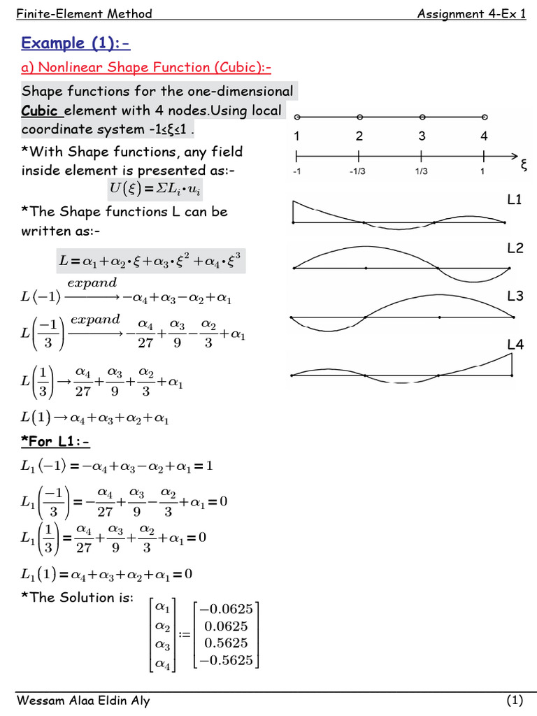 Finite Elements Method Assignment4 Ex1 | PDF | Applied Mathematics ...