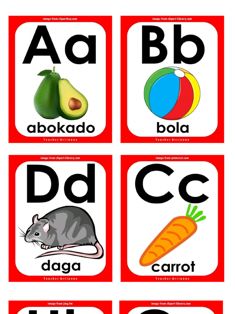 Flash Cards - Alpabetong Filipino | PDF