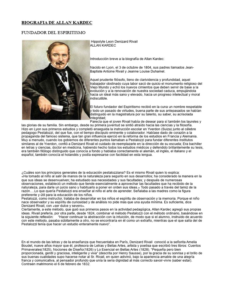 Biografia de Allan Kardec | PDF | Verdad