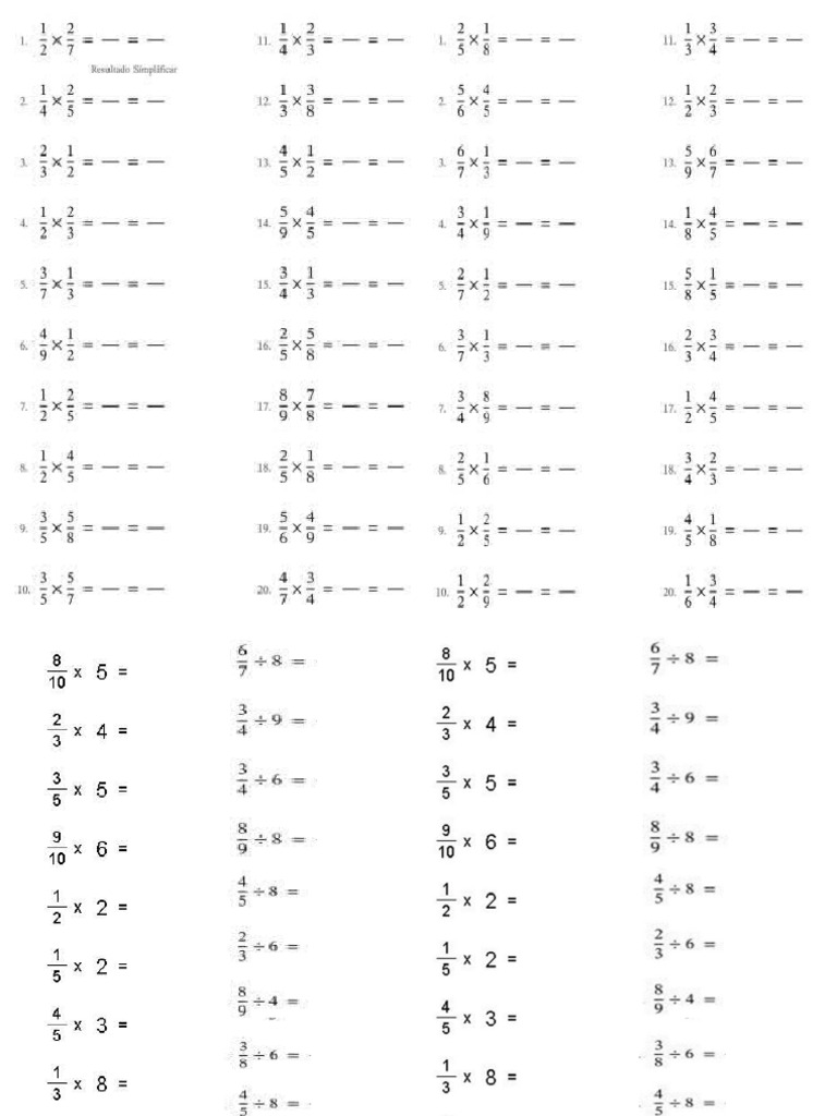 Multiplicacion y Division | PDF