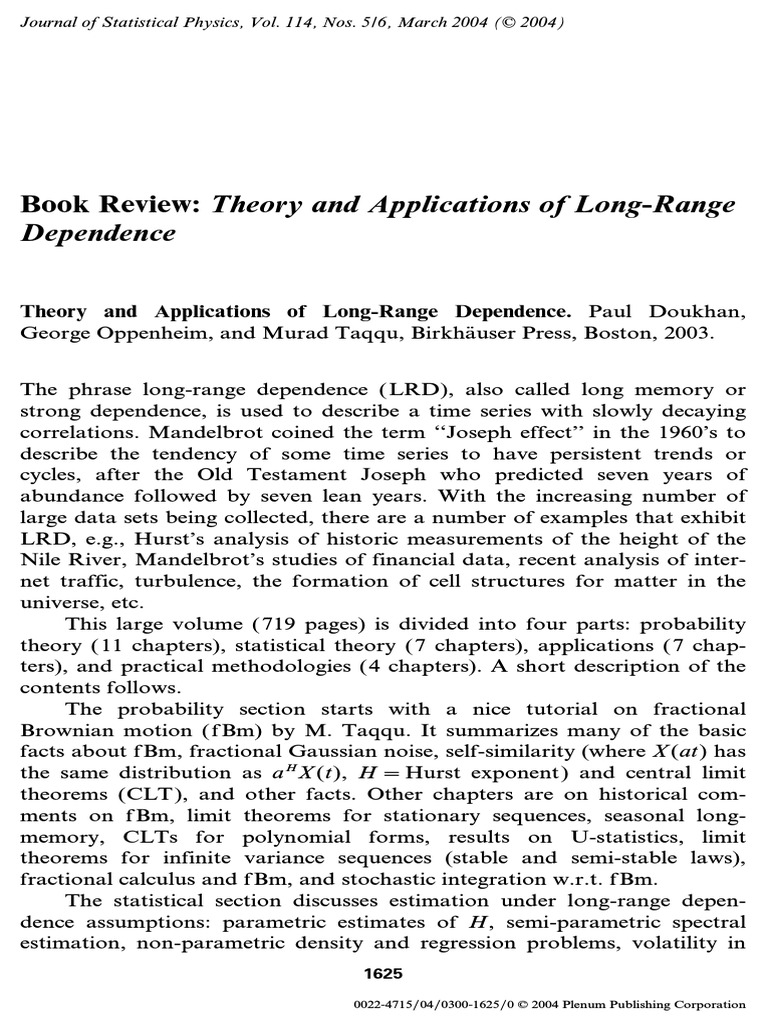 [Journal of Statistical Physics 2004-mar vol. 114 iss. 5_6] John P. Nolan - Book Review_Theory ...