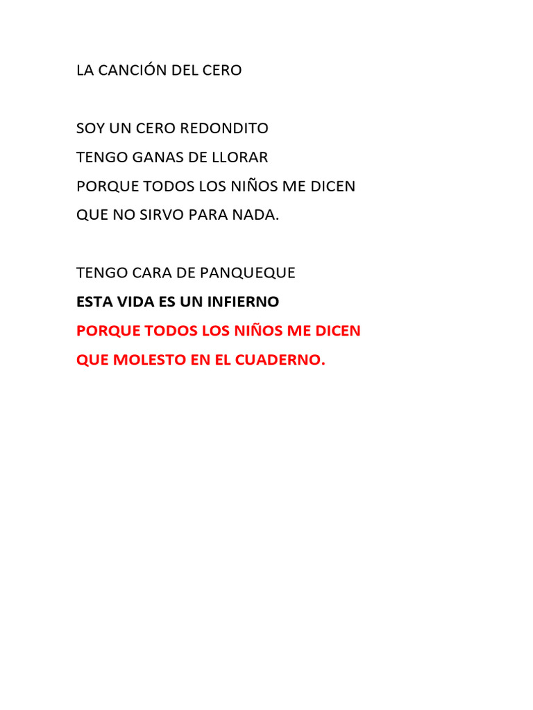 La Cancion Del Cero | PDF