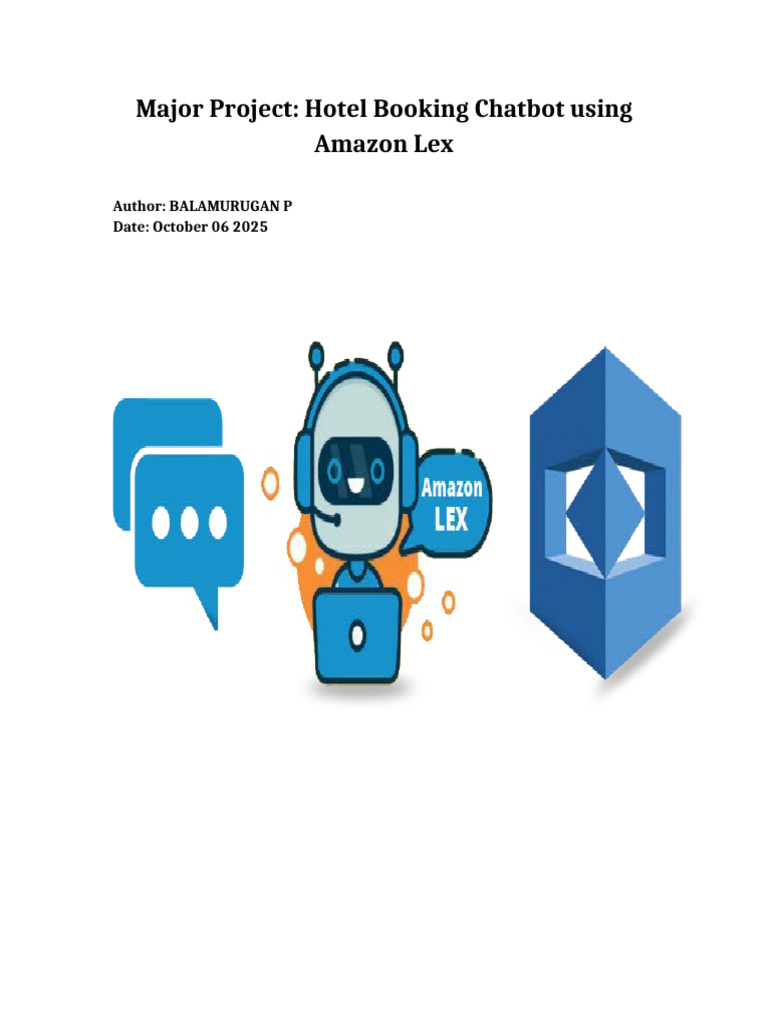 Amazon Lex Hotel Chatbot | PDF | Amazon Web Services | Computer Science