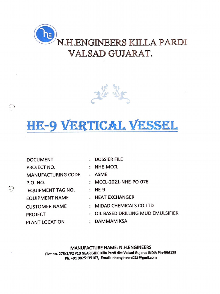 HE 8 Heat Exchanger | PDF