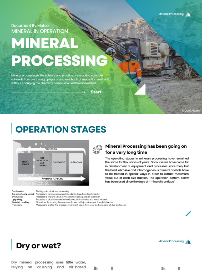 Mineral in Operation - Mineral Processing PDF | PDF | Mining | Sand
