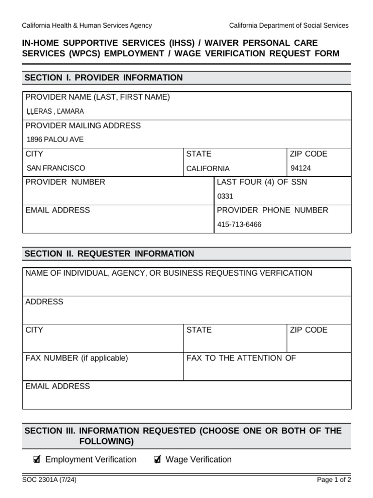 Soc 2301a Employment Wage Verification Request Form Compressed-Copy ...