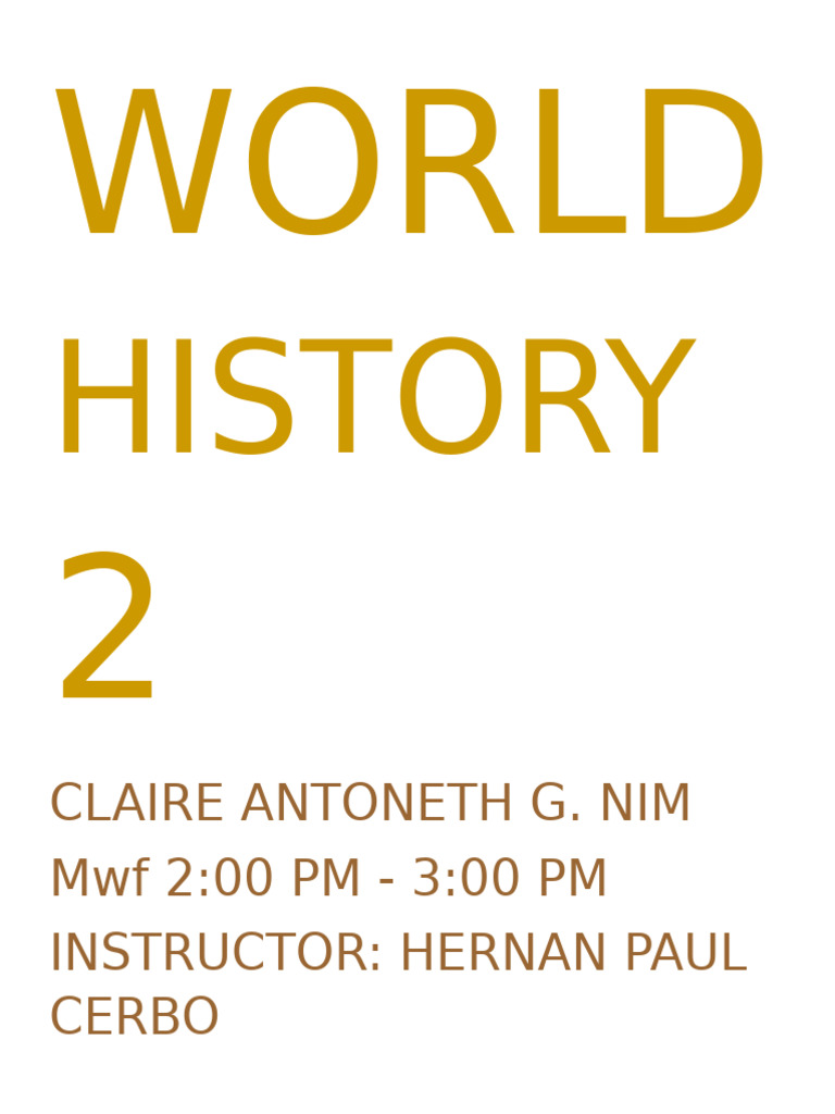 World History 1 | PDF