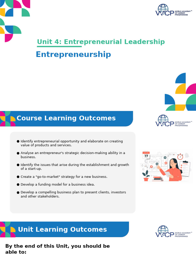 Entrepreneurship - Unit 4 | PDF | Entrepreneurship | Startup Company