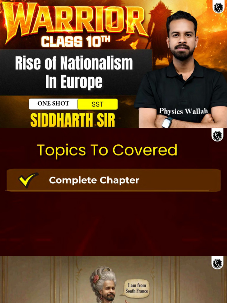 The Rise of Nationalism in Europe - Class Notes - Warrior 2026 | PDF