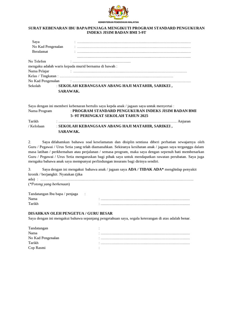 Surat Kebenaran BMI | PDF