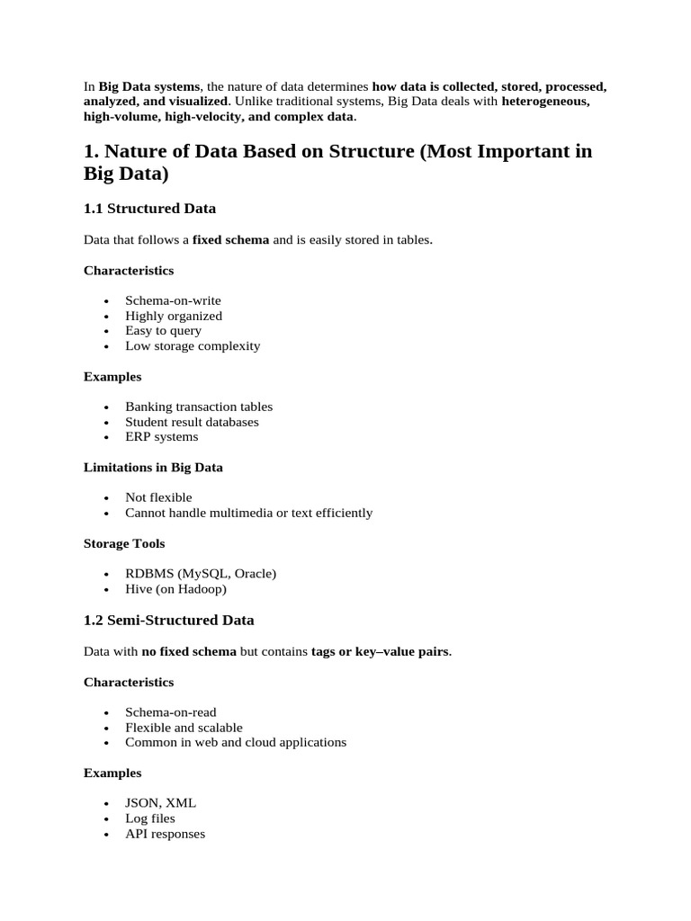Nature of Data | PDF | Big Data | Databases