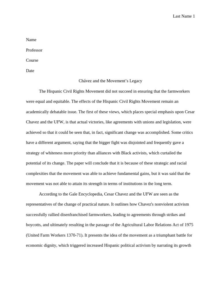 The Transformative Impact of Cesar Chavez and The Hispanic Civil Rights ...