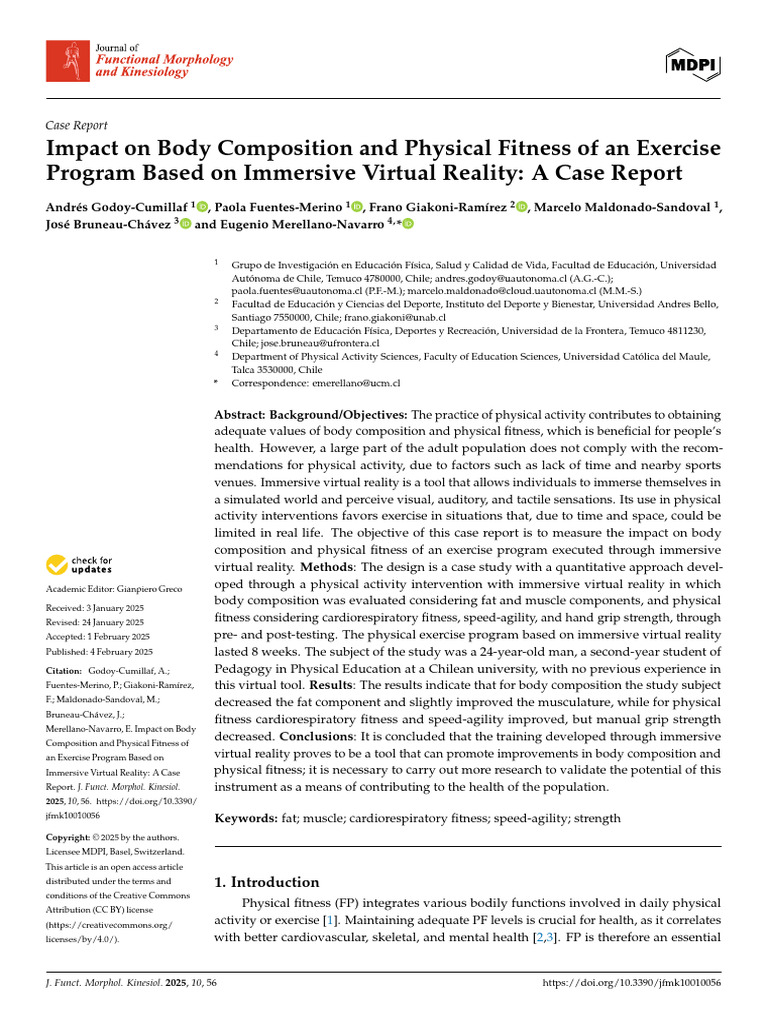 Impact On Body Composition and Physical Fitness of An Exercise Program ...