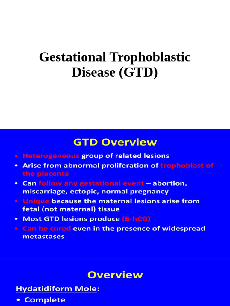 Gestational Trophoblastic Disease (GTD) | PDF