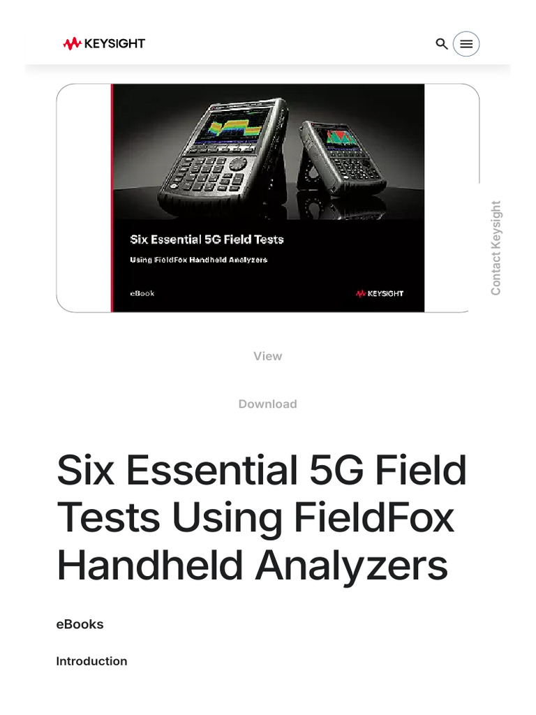 Six Essential 5G Field Tests Using FieldFox Handheld Analyzers ...