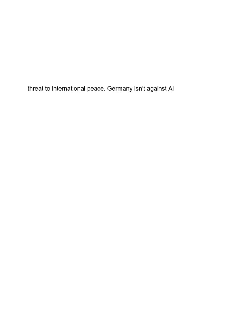 Bgmun Germany Position Paper | PDF