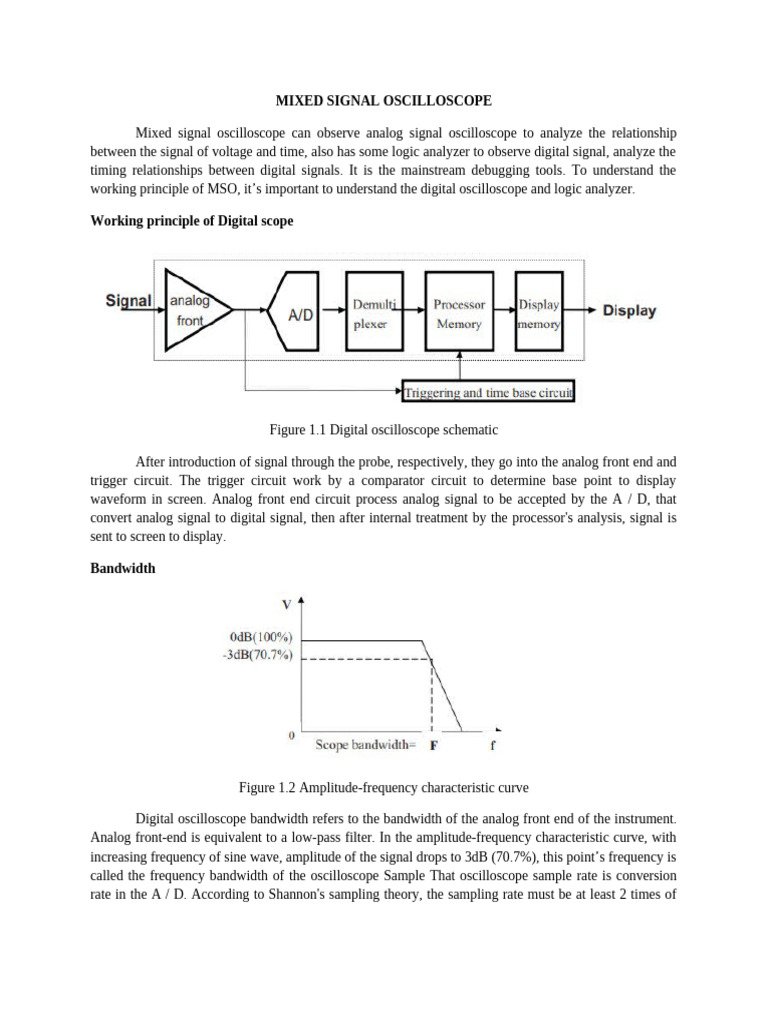 Mixed Signal Oscilloscope | PDF | Analog To Digital Converter | Digital ...