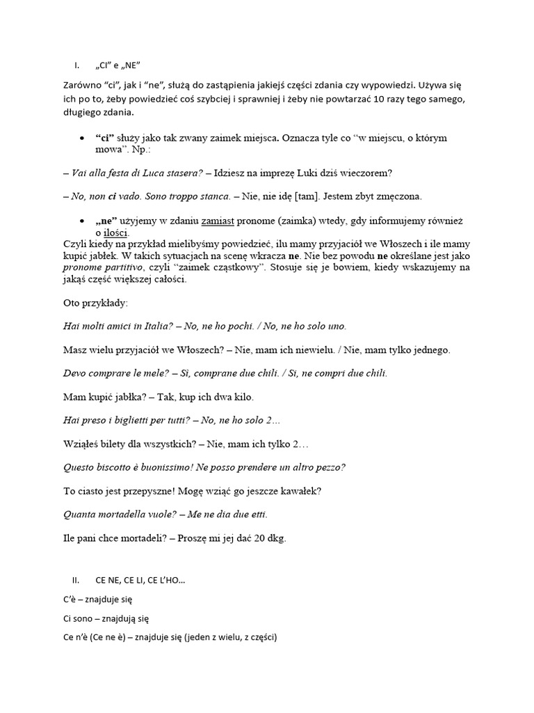 ci, ne, ce ne | PDF