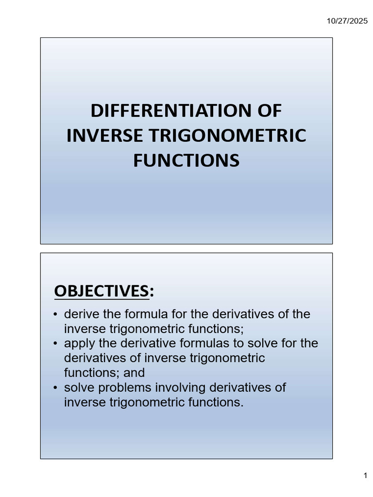 L13-Differentiation-of-Inverse-Trigonometric-Functions | PDF ...
