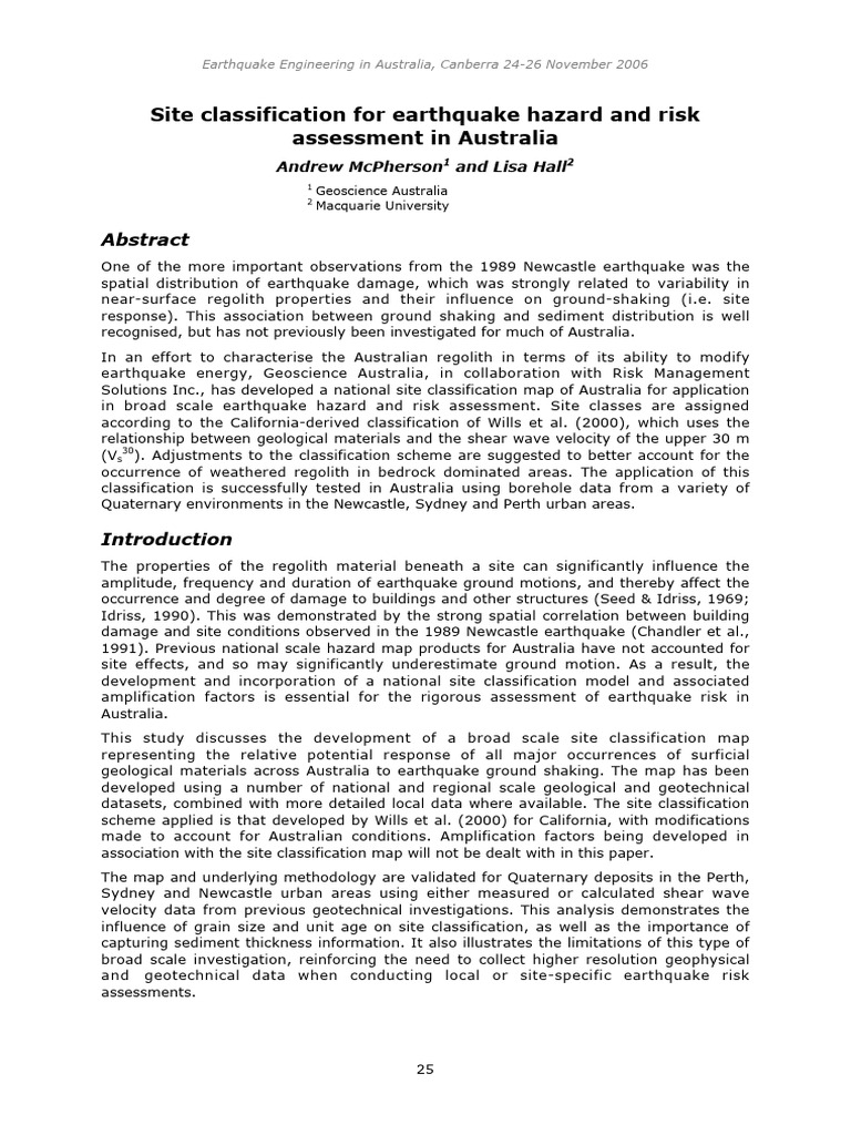 Sub Soil Classification Map | PDF | Earthquakes | Geotechnical Engineering