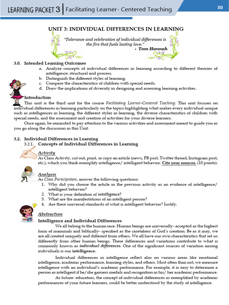 LP 3 Prof Ed 2 | PDF | Intelligence | Learning Styles