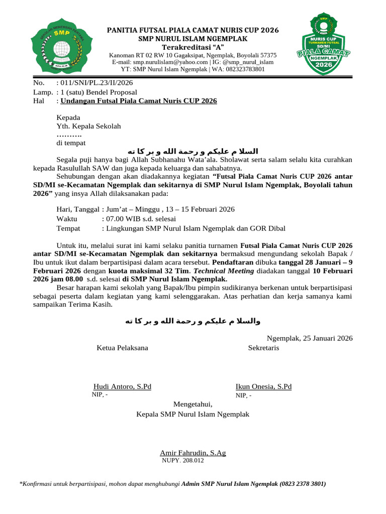 Surat Tembusan Ke Sekolah | PDF