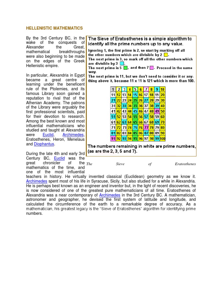 Hellenistic Mathematics | PDF | Trigonometric Functions | Trigonometry