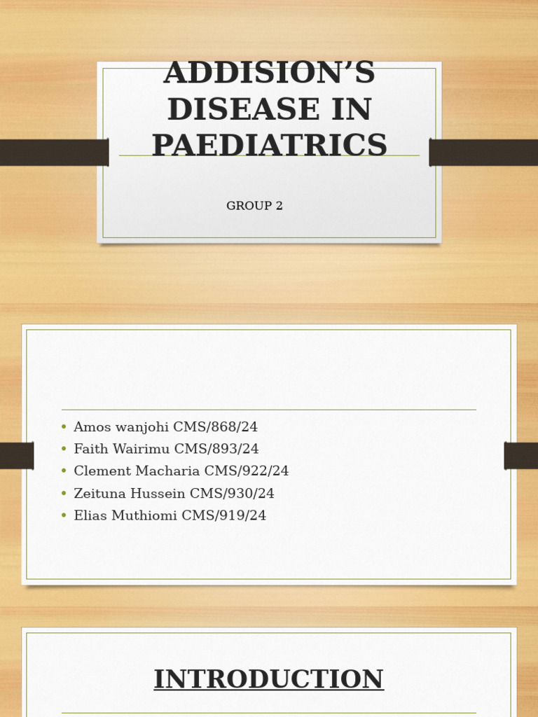 Addision's Disease in Paediatrics | PDF | Adrenal Gland | Endocrine System