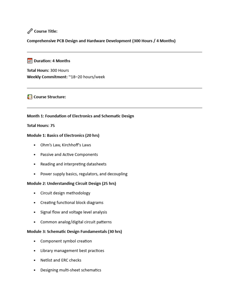 PCB Design and Hardware Development | PDF | Printed Circuit Board | Electronic Circuits