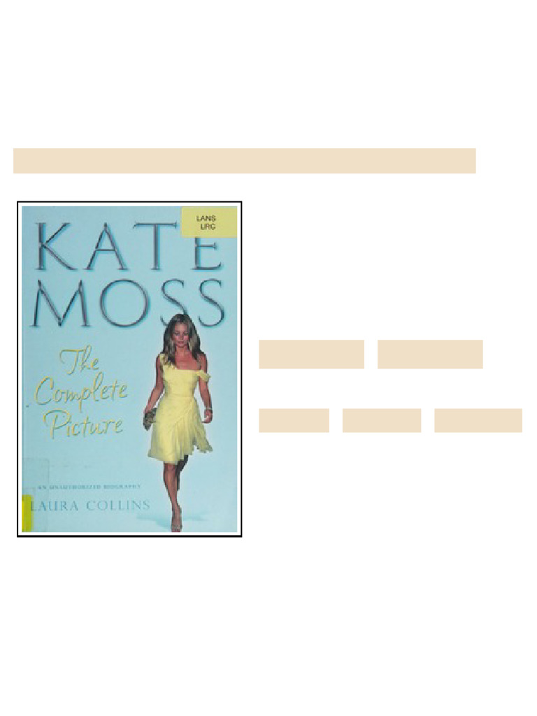 Kate Moss : the complete picture ebook formatted reading edition | PDF