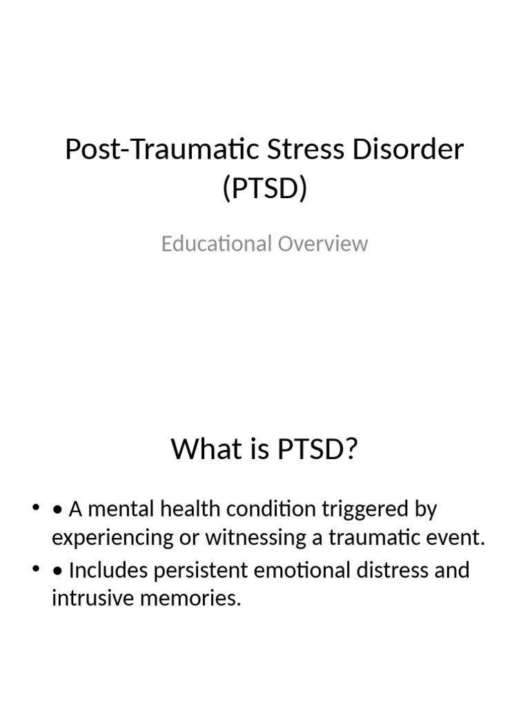 PTSD Educational Presentation | PDF