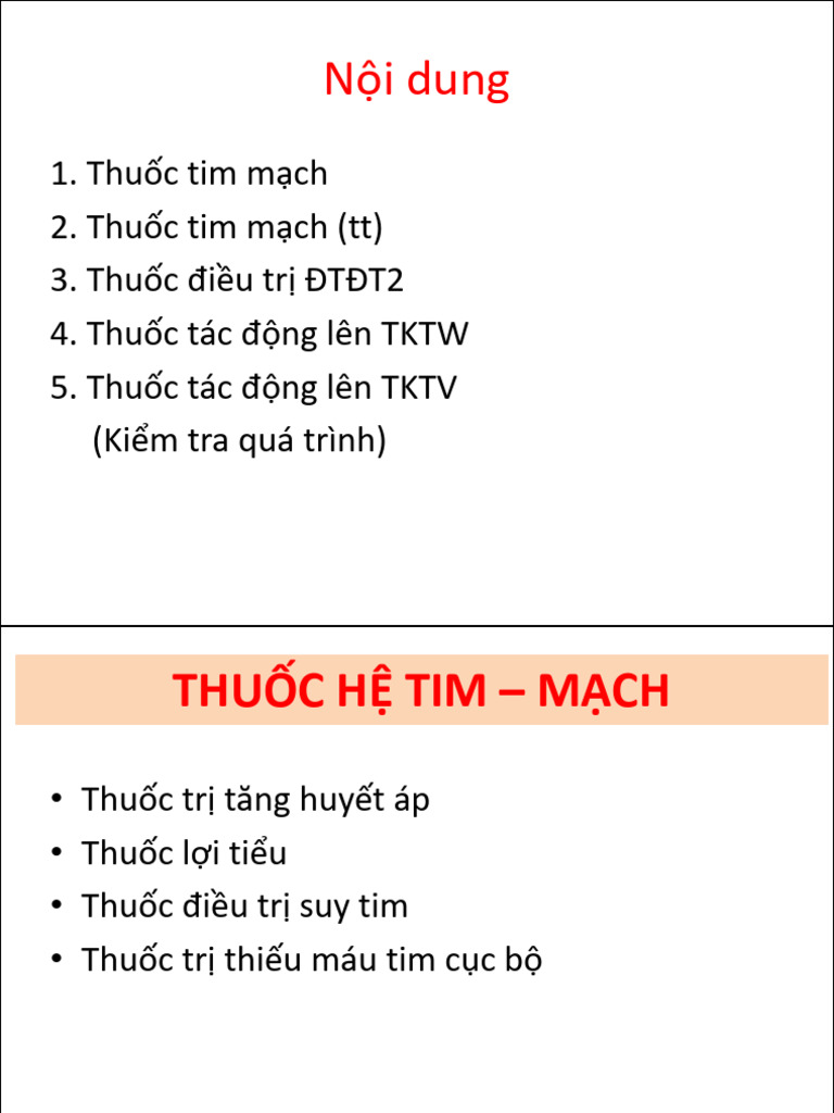 1-Thuoc Tim - Mach 2024 | PDF
