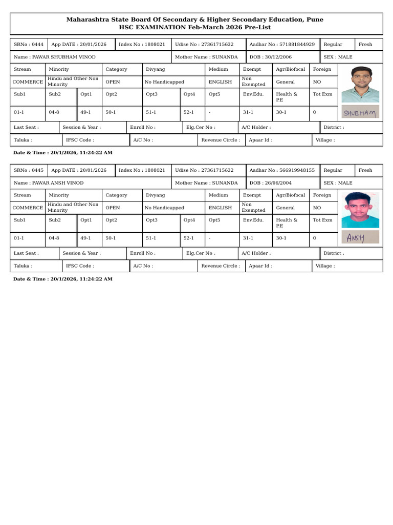 Pre_List (2)-7 | PDF | Secondary Education | Educational Stages