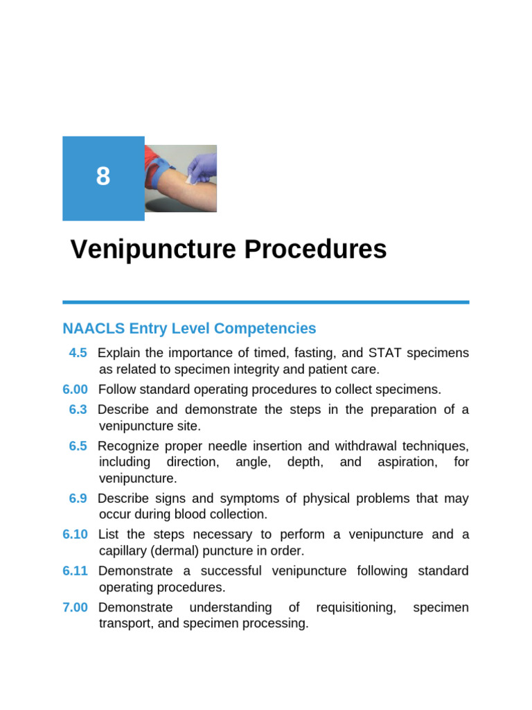 Phlebotomy Essentials by Ruth E. McCall (7TH ED) Chapter 8 | PDF ...