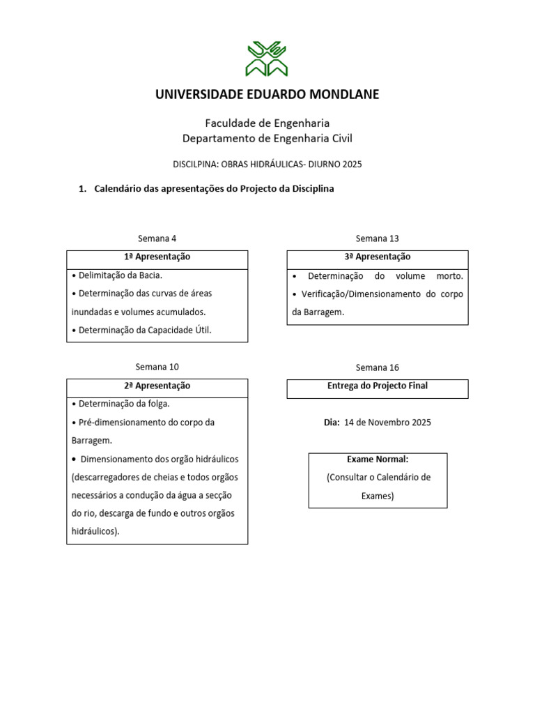 Calendário defesas 2025 | PDF