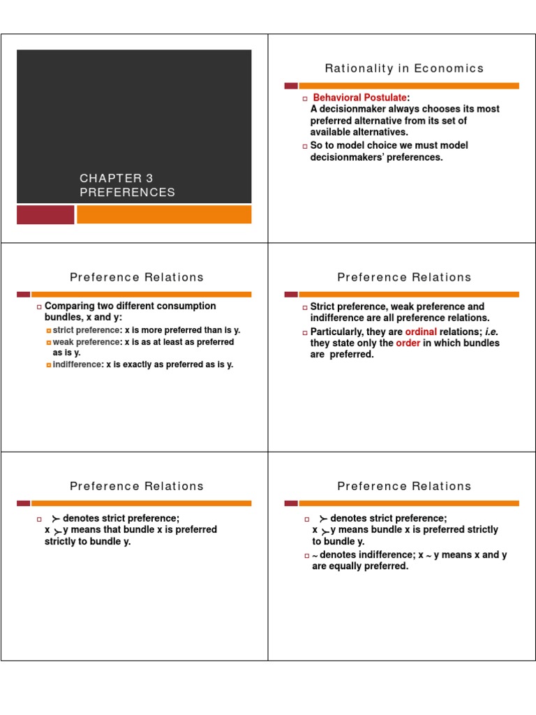 Understanding Economic Preferences | PDF | Consumers | Economic Theories