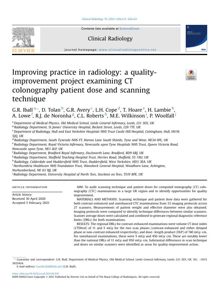 Improving-practice-in-radiology--a-quality-improve | PDF | Ct Scan ...