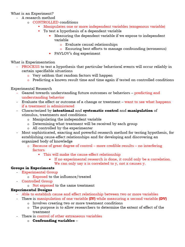 Experimental Design | PDF | Experiment | P Value