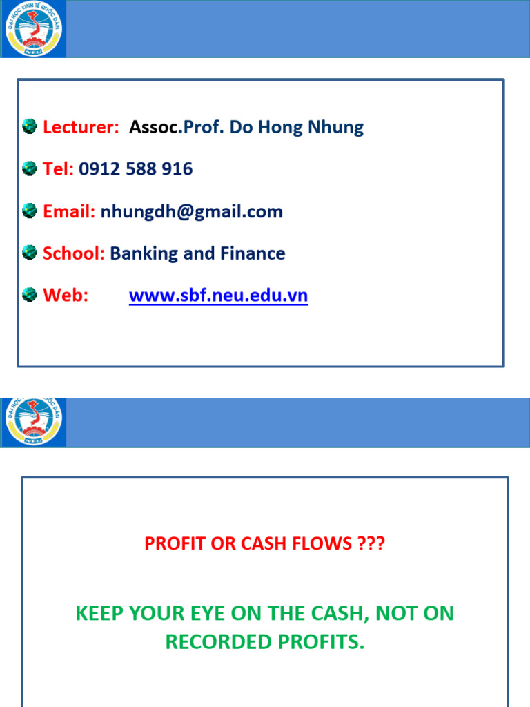 Slide NHTC1119 Cash Flows Management 2credit 2024 | PDF | Cash Flow ...