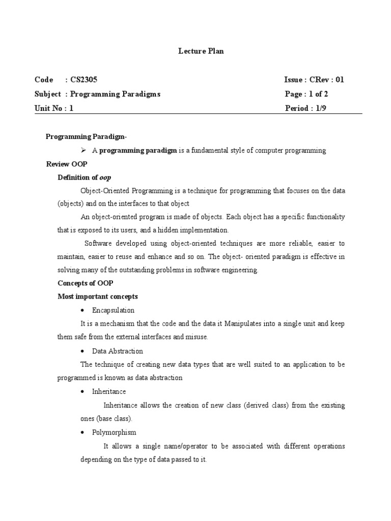 PGM Paradigm | PDF | Method (Computer Programming) | Class (Computer Programming)