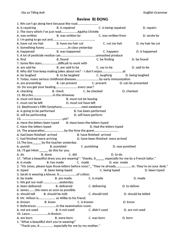 Review Passive Voice | PDF