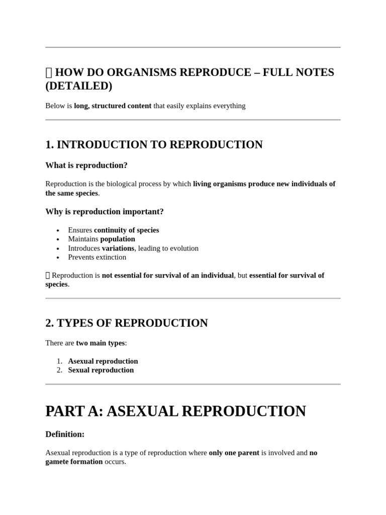 ? How Do Organisms Reproduce | PDF | Reproduction | Sexual Reproduction