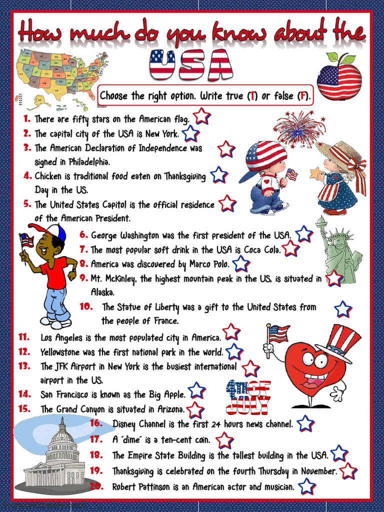 How Much Do You Know About The Usa | PDF