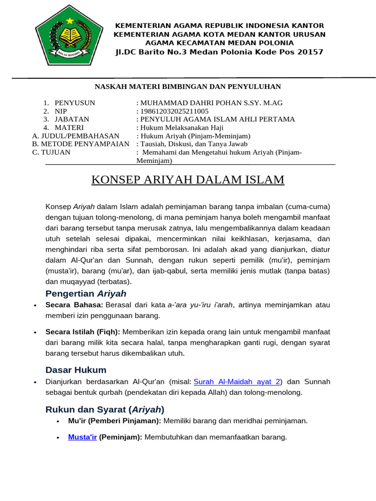 Naskah TW III Laopran - Konsep Ariyah | PDF
