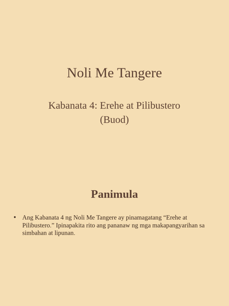 Noli Kabanata 4 Sinaunang Design | PDF