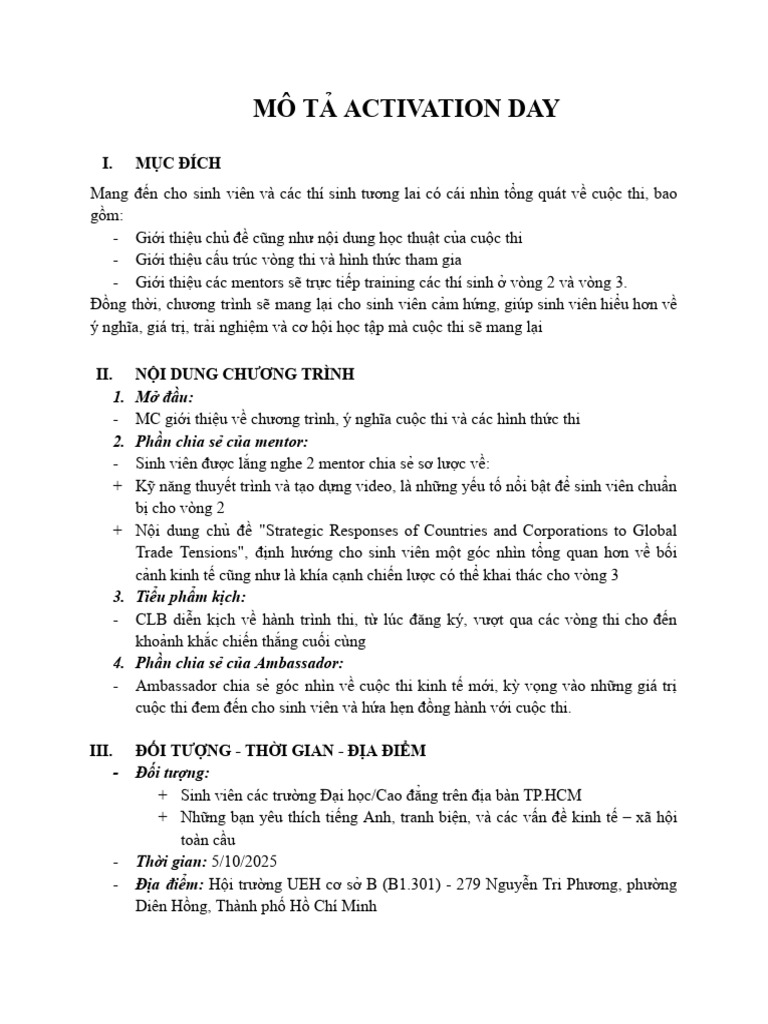 1. Mô Tả Activation Day | PDF